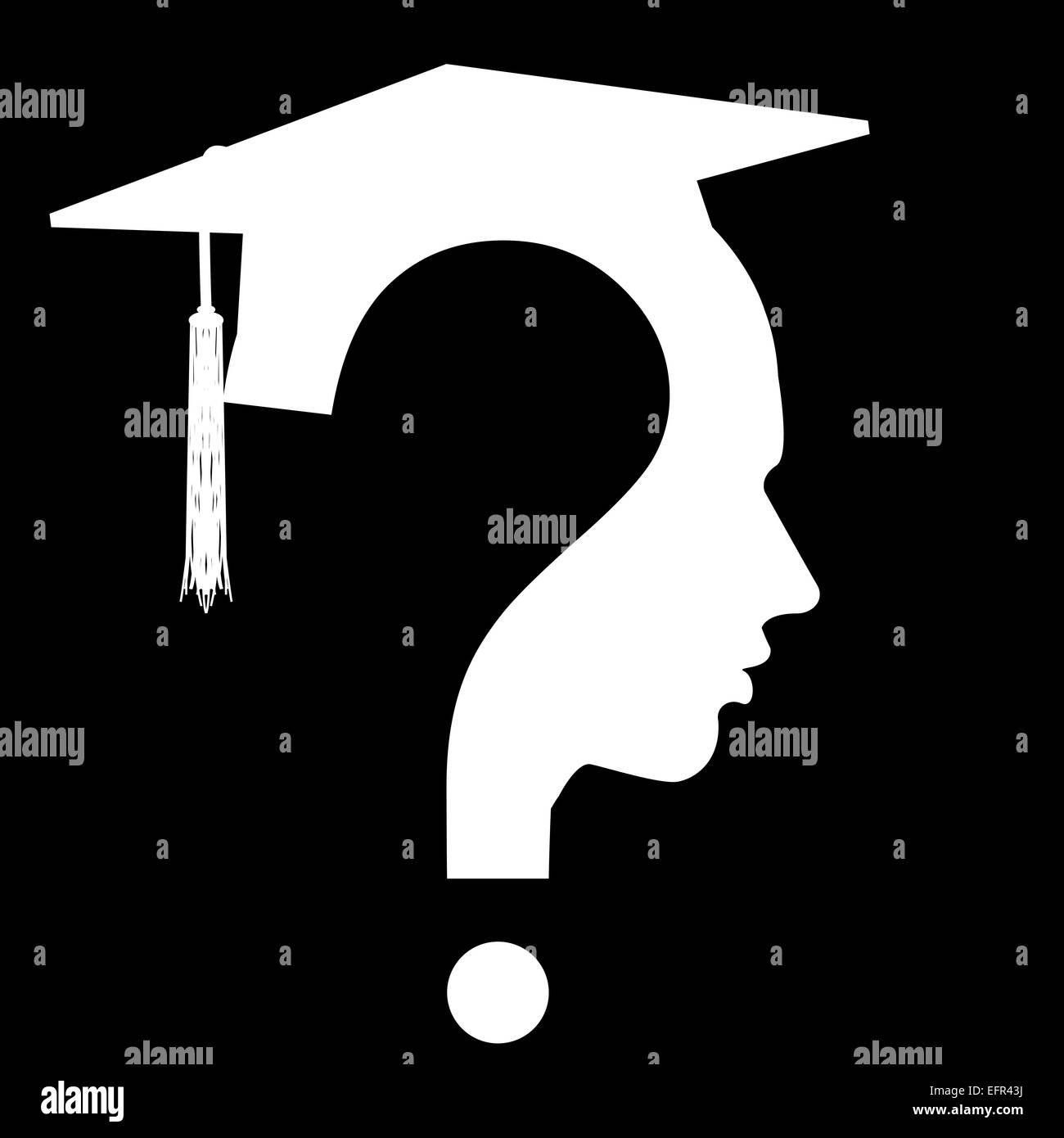 Question mark head Black and White Stock Photos & Images - Alamy