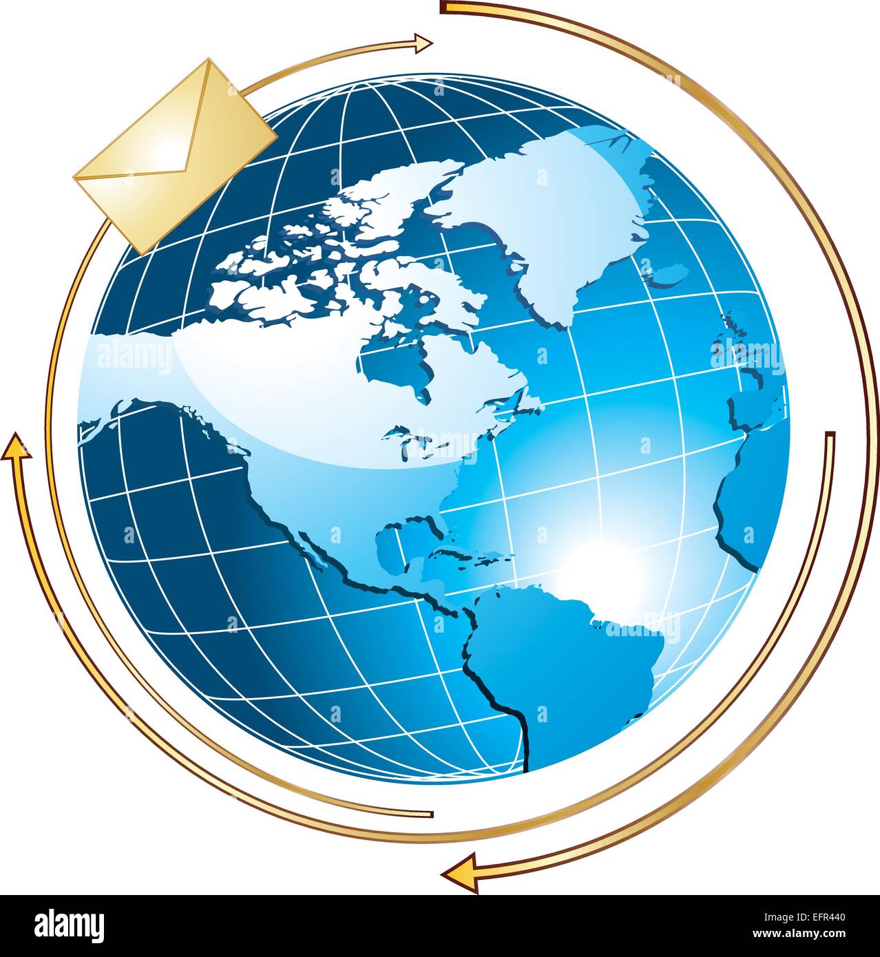 Envelope mail planet hi-res stock photography and images - Alamy