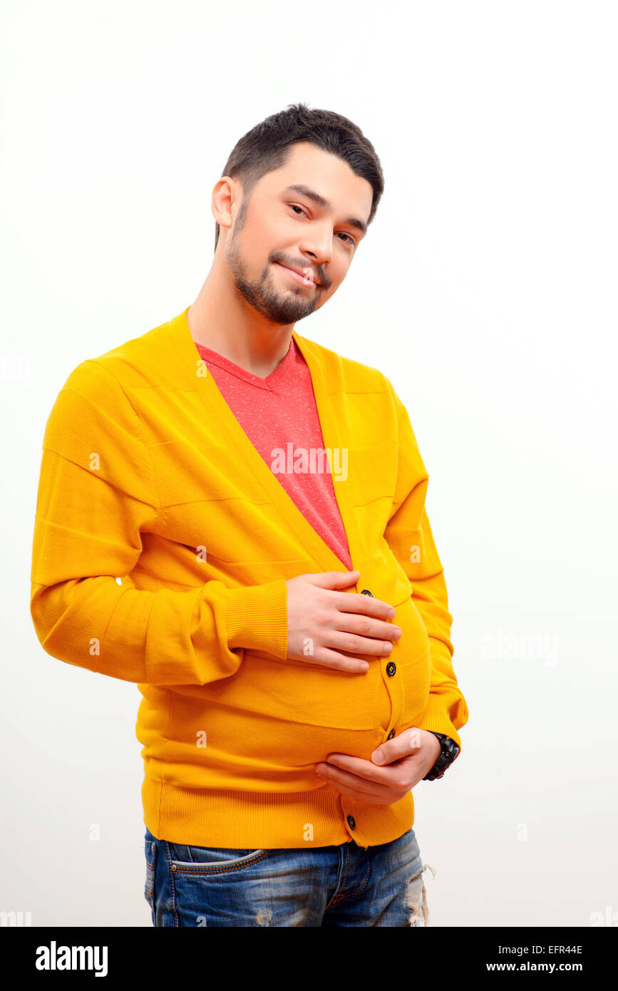Conceptual image of a pregnant man Stock Photo - Alamy