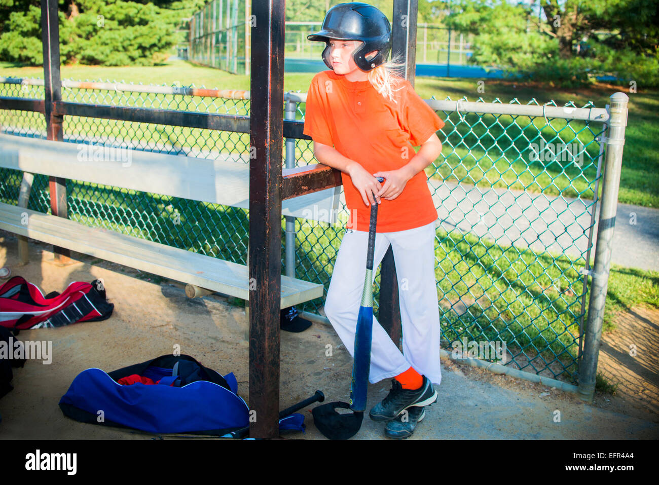 Girl baseball bat hi-res stock photography and images - Alamy