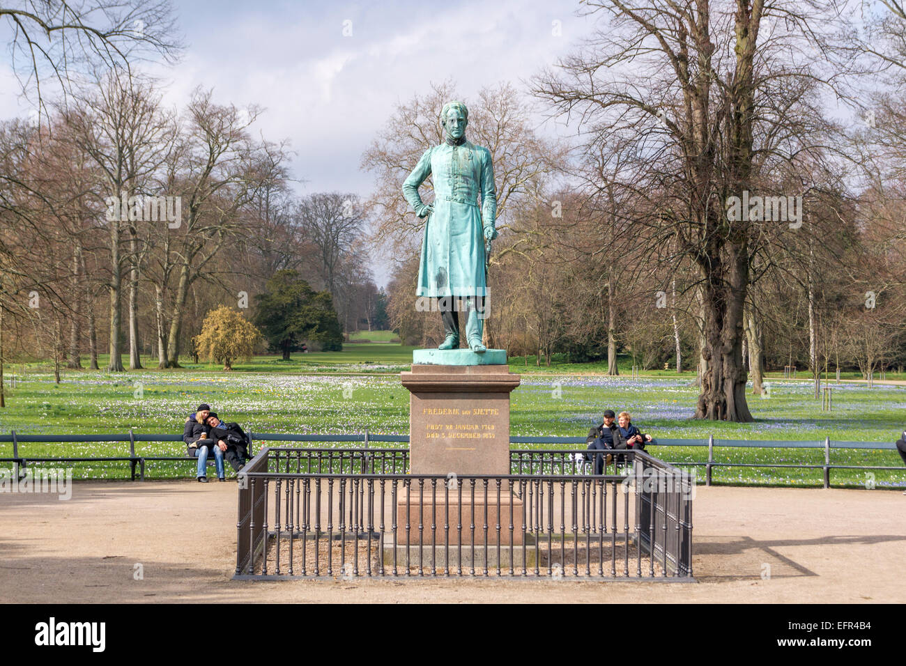 Statue of King Frederik VI (1768-1839). Frederiksberg municipality near ...