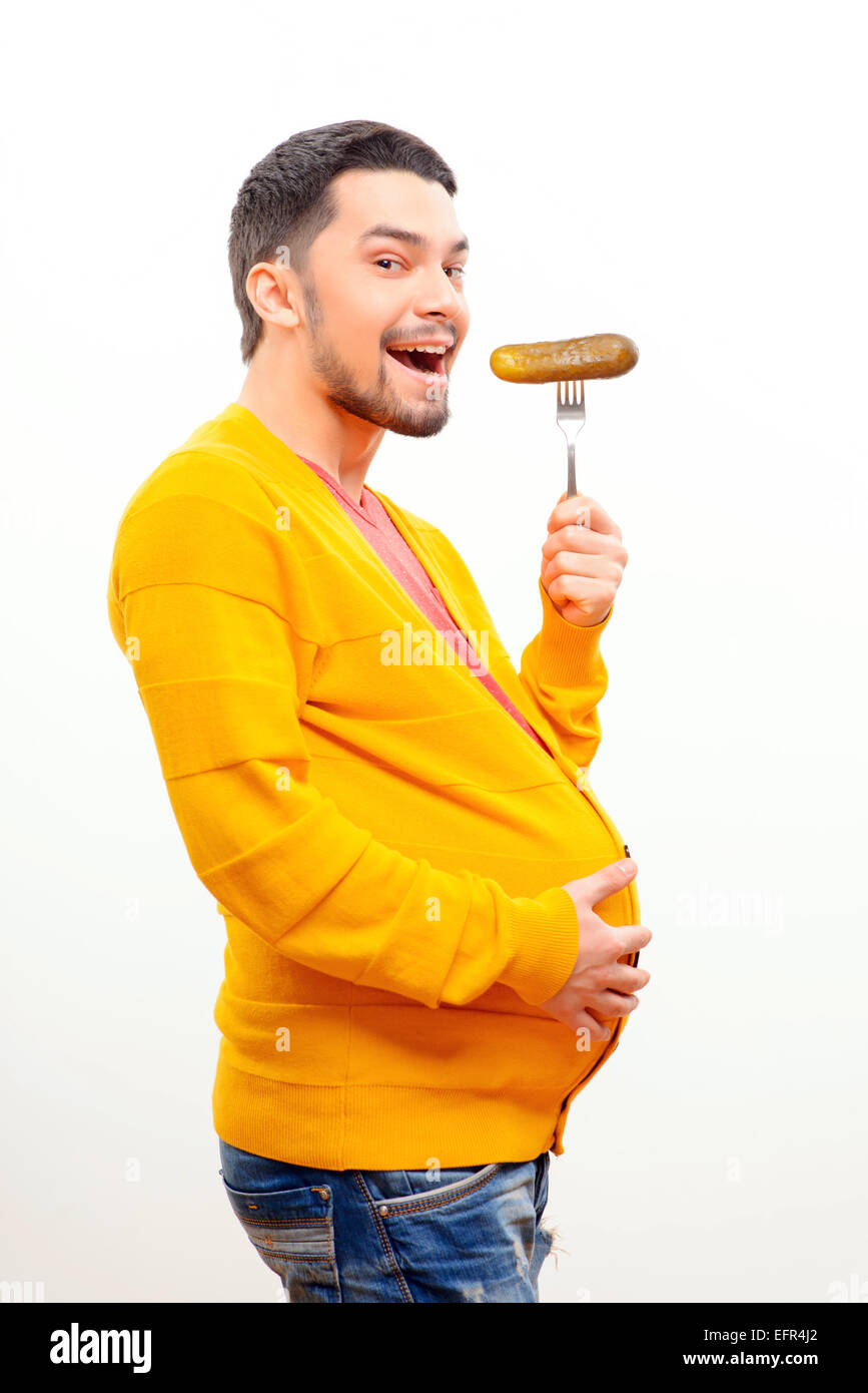 Conceptual image of a pregnant man Stock Photo - Alamy
