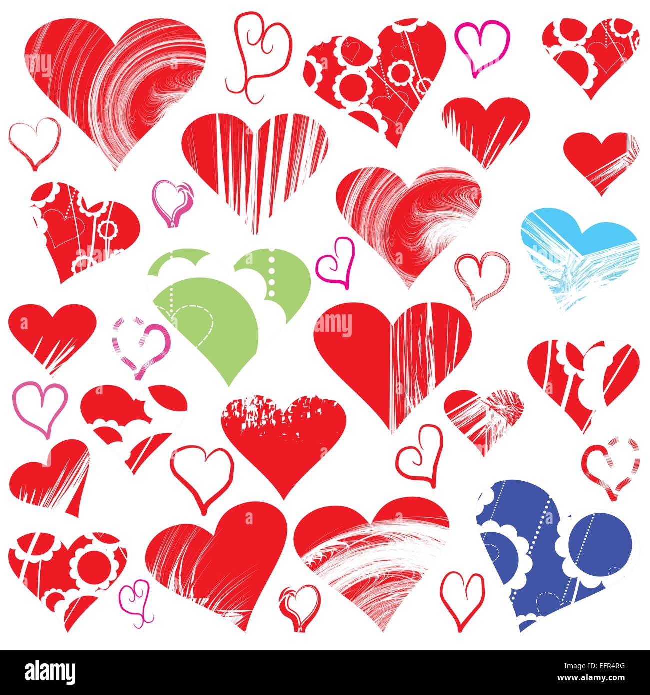 Background hearts over white Stock Vector Images - Alamy