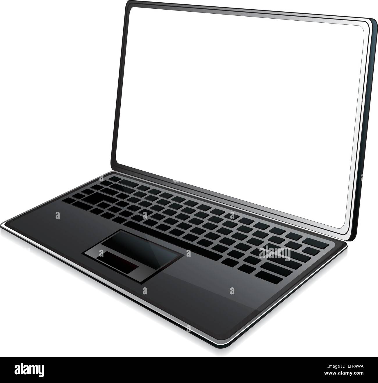 Laptop icon with white screen, vector illustration Stock Vector Image ...