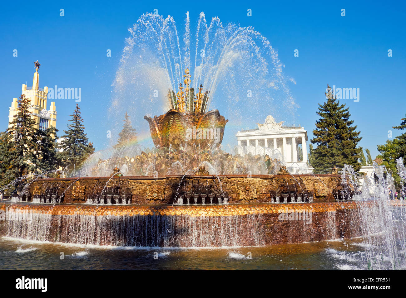 The Stone Flower Fountain at the All-Russia Exhibition Centre (VDNKh ...