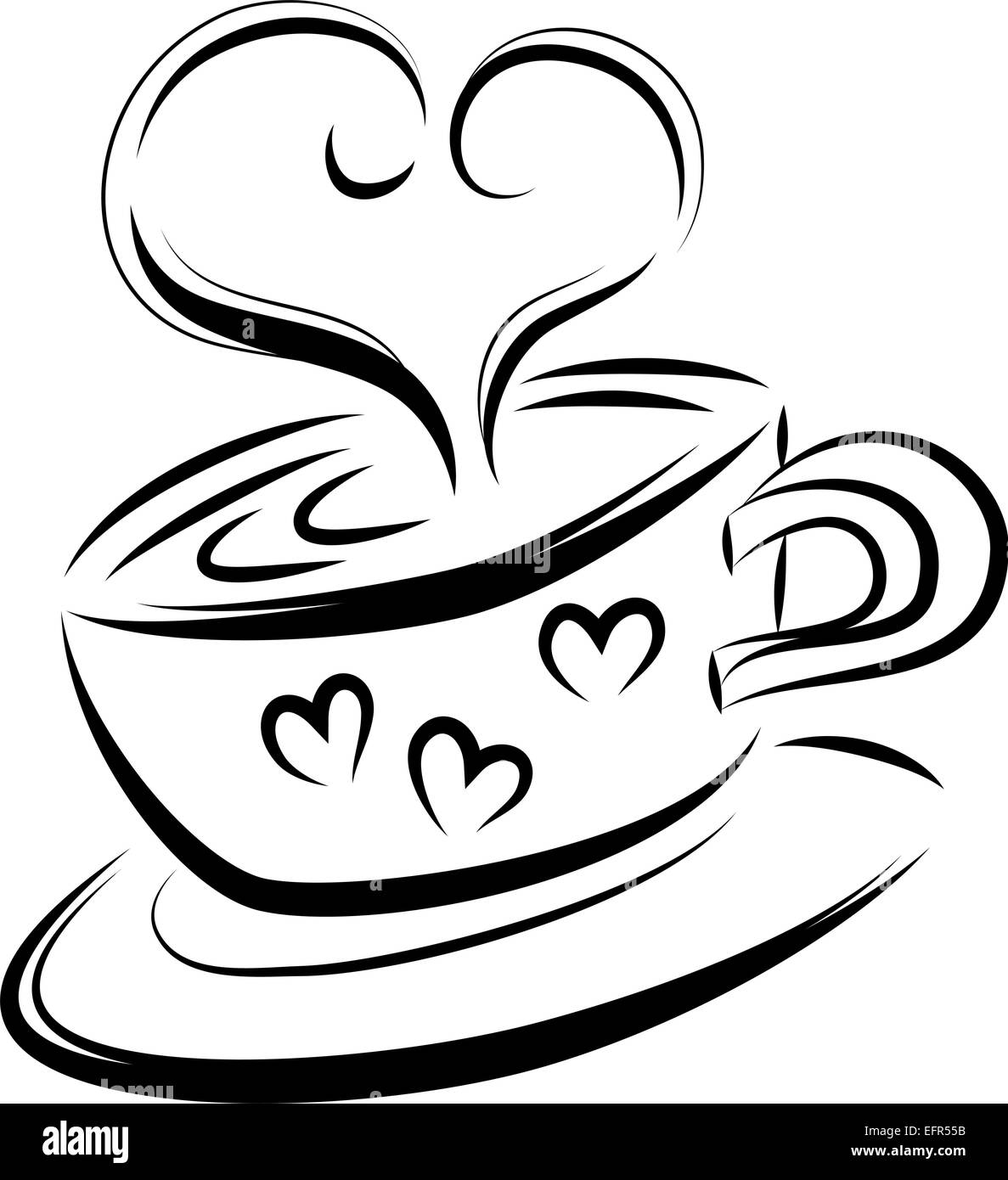 Love coffee line art, vector illustration Stock Vector Image & Art - Alamy