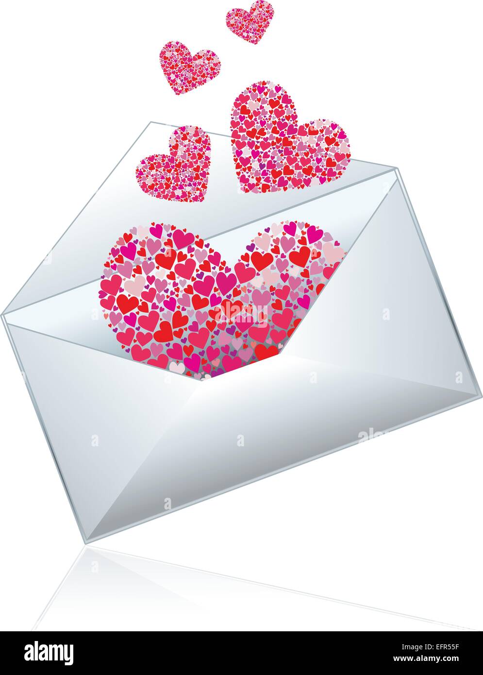 Mail with hearts, vector illustration Stock Vector Image & Art - Alamy