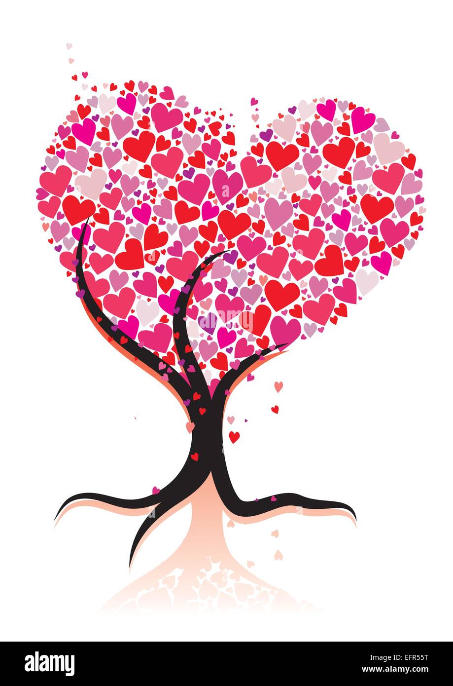 Abstract love tree, vector illustration Stock Vector Image & Art - Alamy