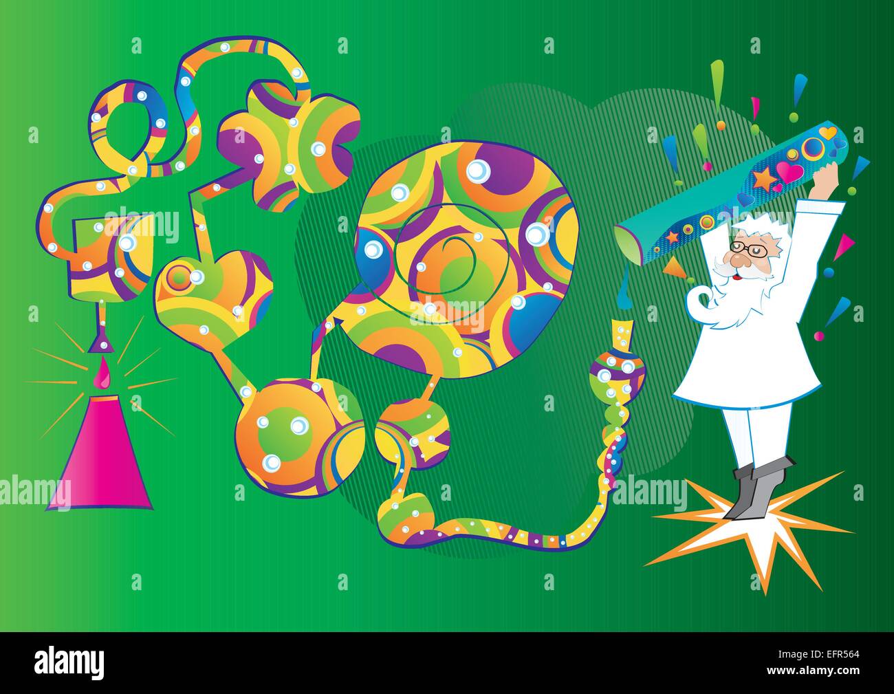 Mad professor illustration hi-res stock photography and images - Alamy