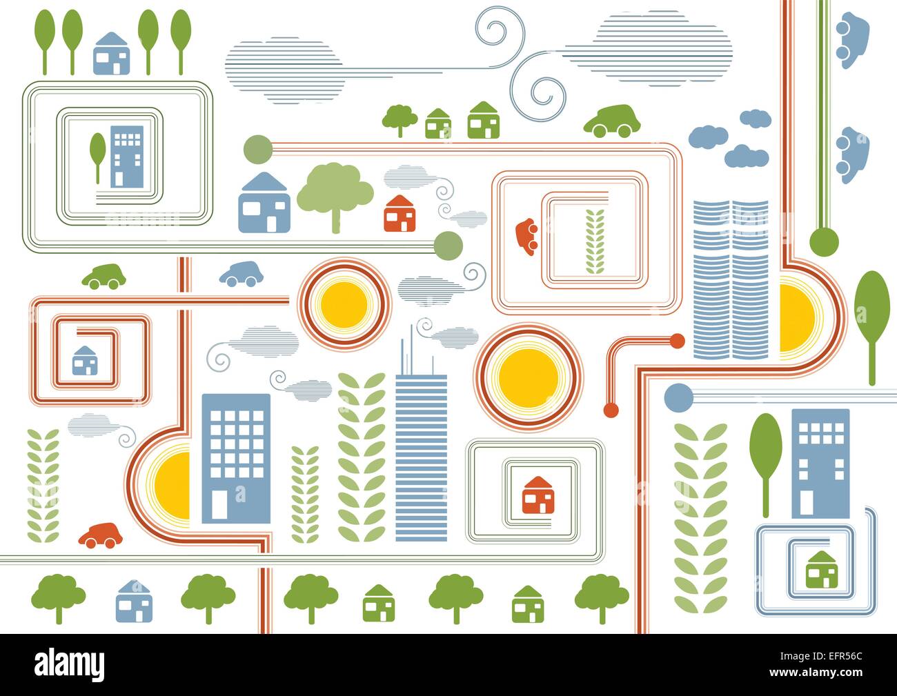 Colorful community map hi-res stock photography and images - Alamy