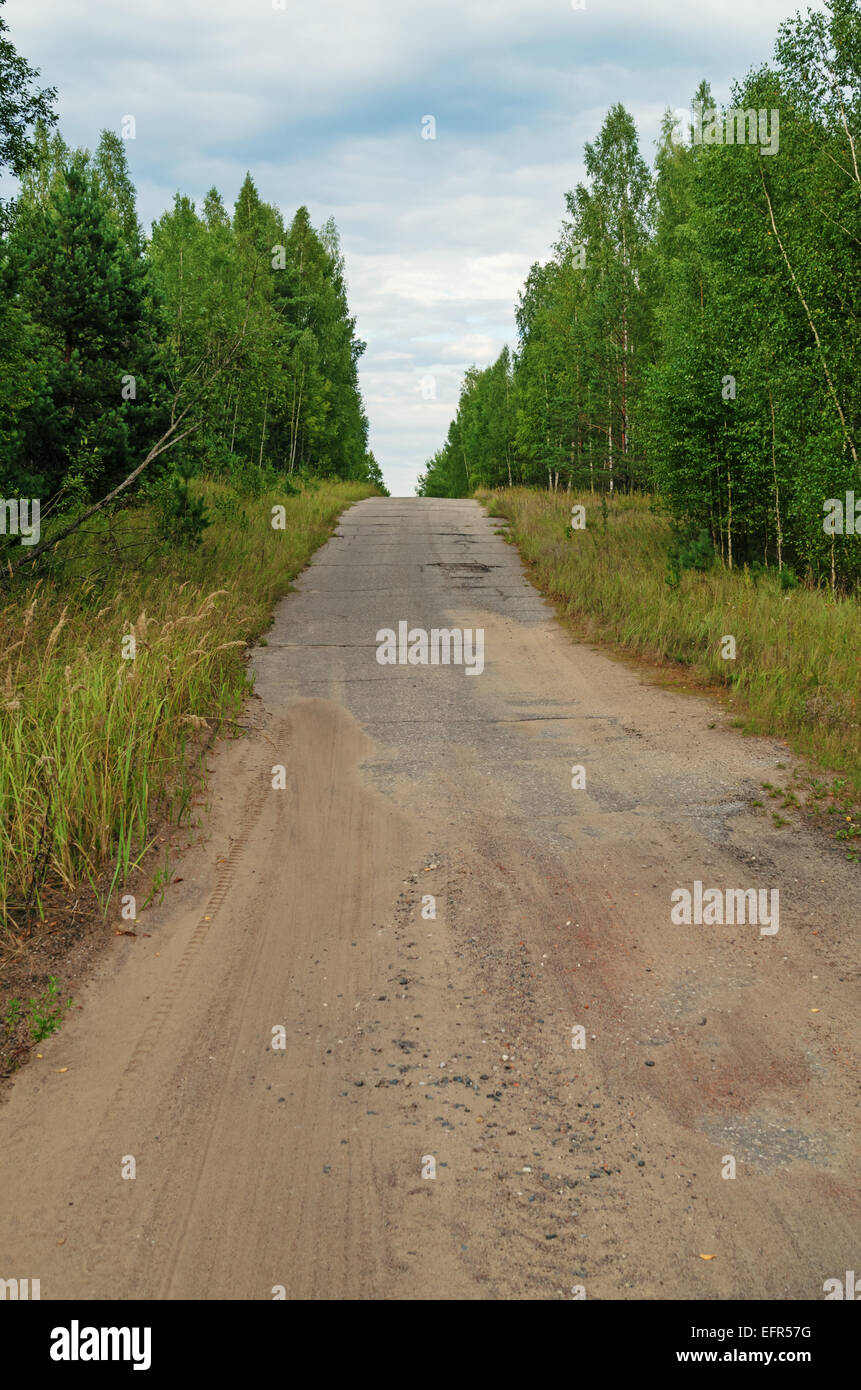 Old rural asphalt road Stock Photo - Alamy