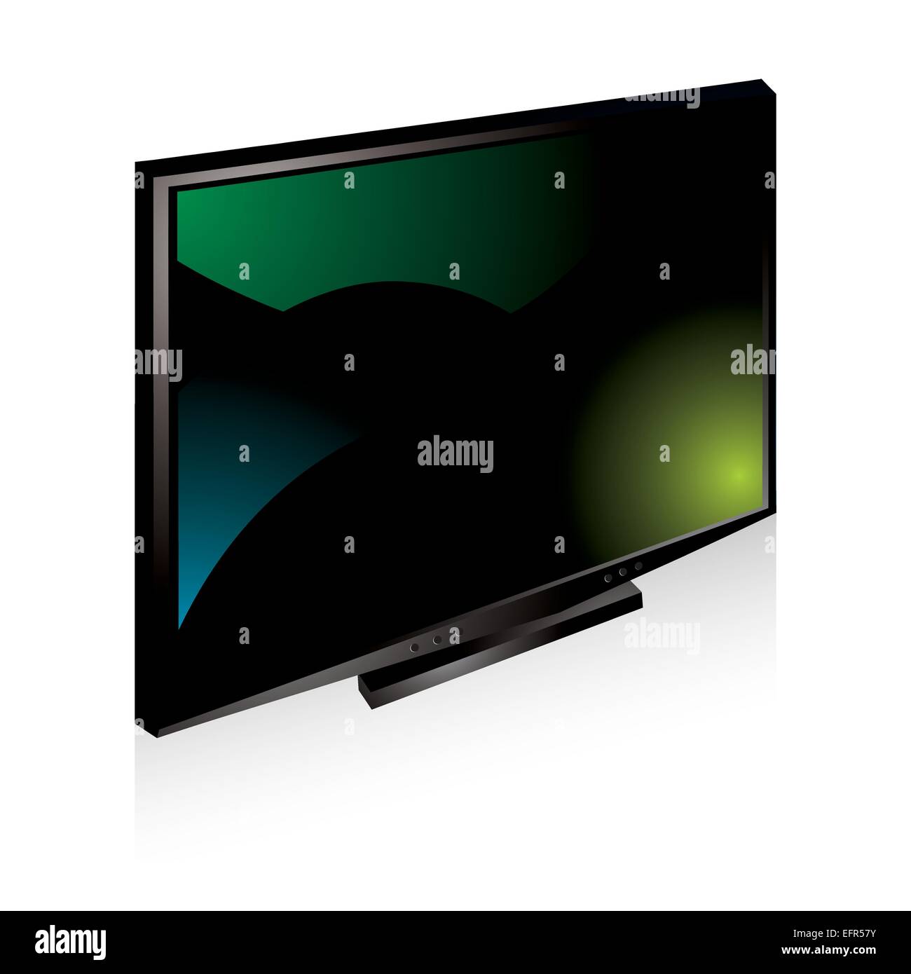 Flat LCD monitor isolated on white background, vector illustration ...