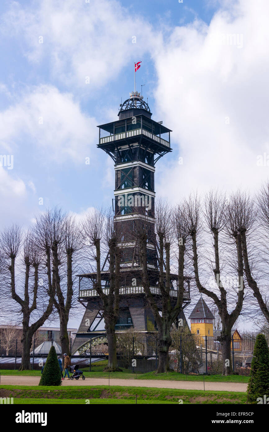The tower at Copenhagen Zoo. Frederiksberg municipality near Copenhagen ...