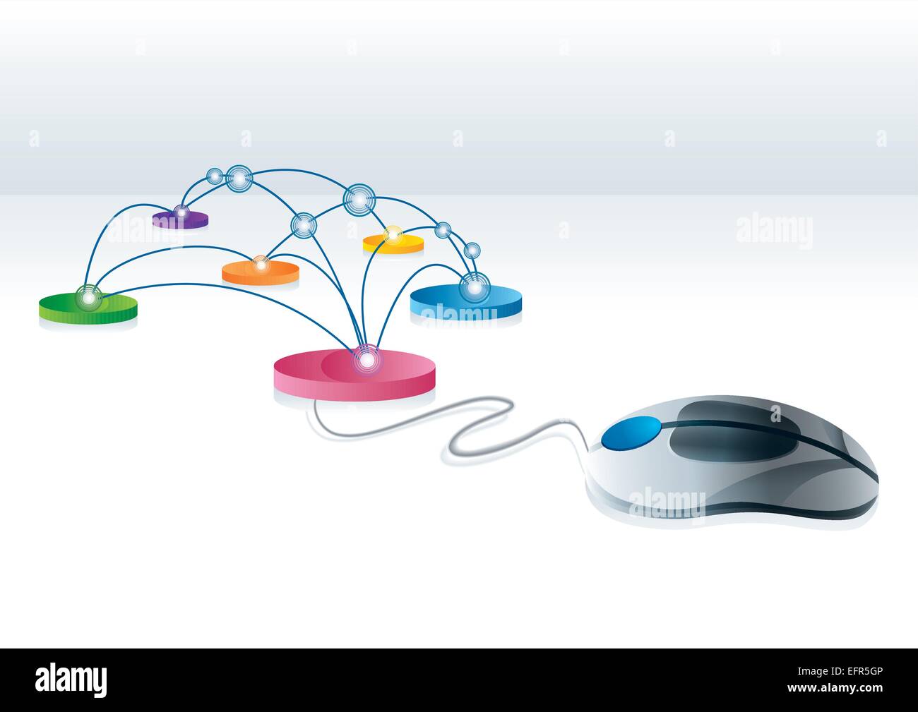 Internet connection on reflecting surface,conceptual vector ...