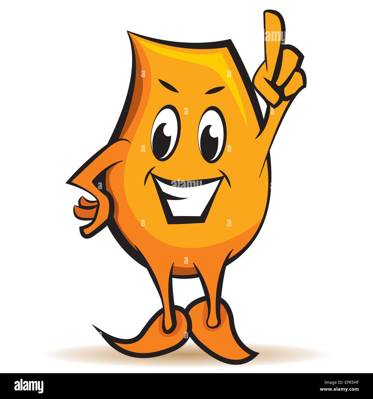 Cartoon character - Blinky - attention sign, vector illustration Stock ...