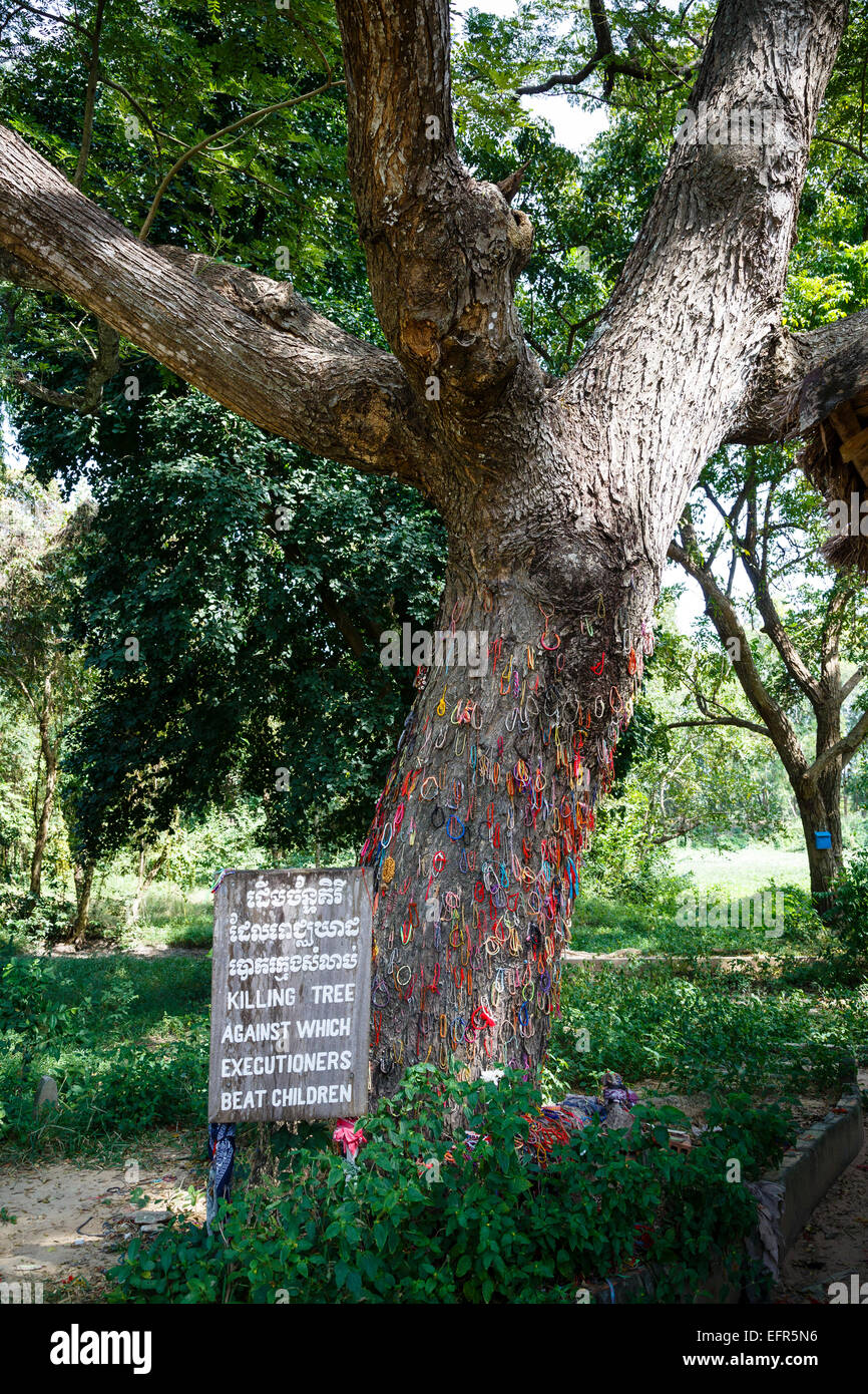 The tree against which the executioner beat children, Killing fields ...