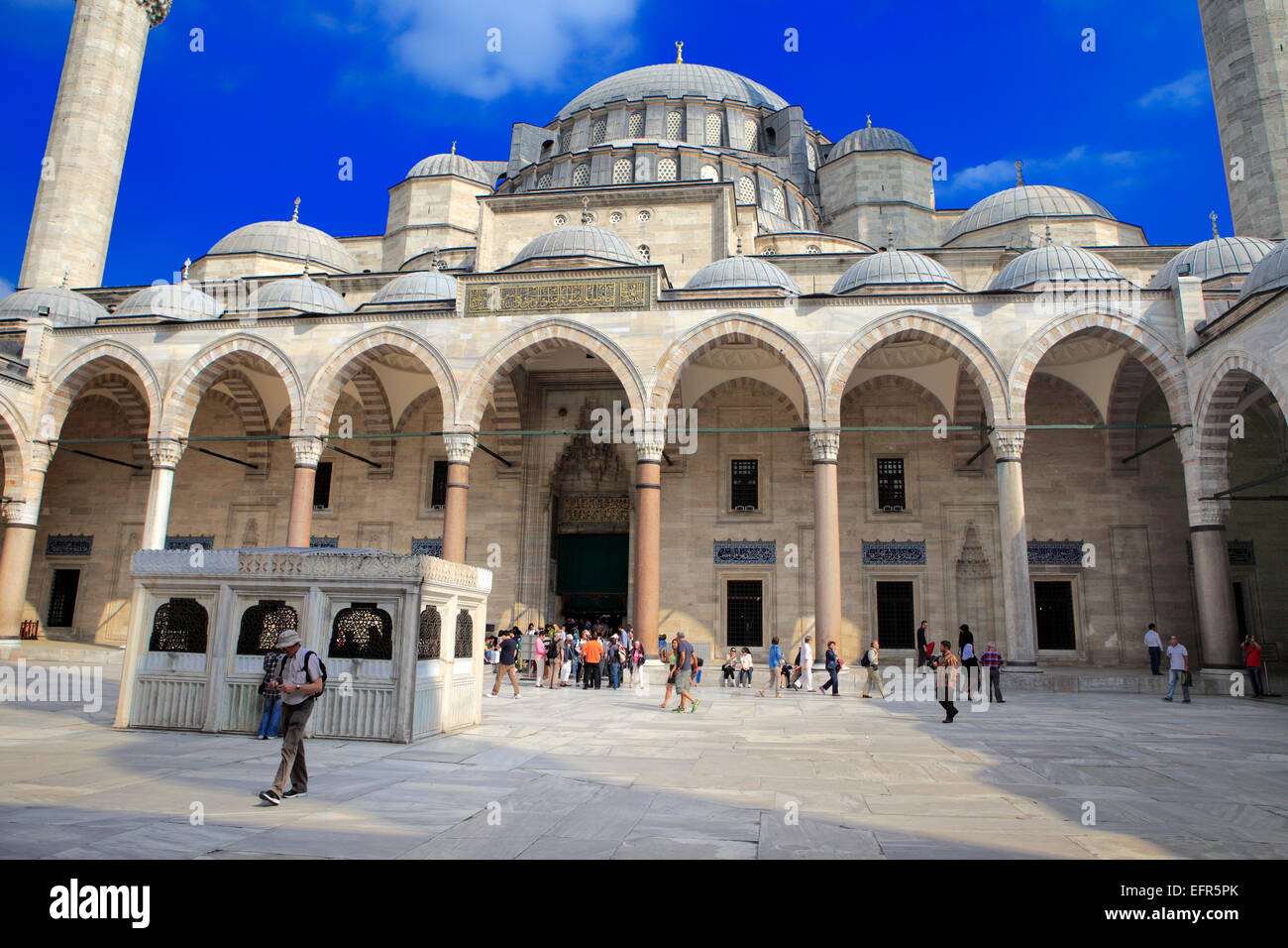 Suleymaniye mosque, architect Sinan (1557), Istanbul, Turkey Stock ...