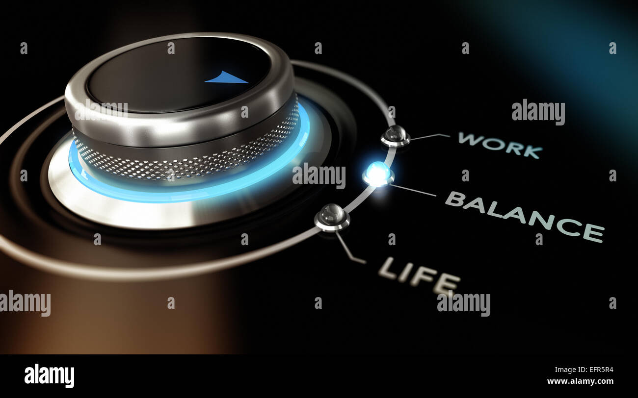 Switch button positioned on the word balance, with two other options ...