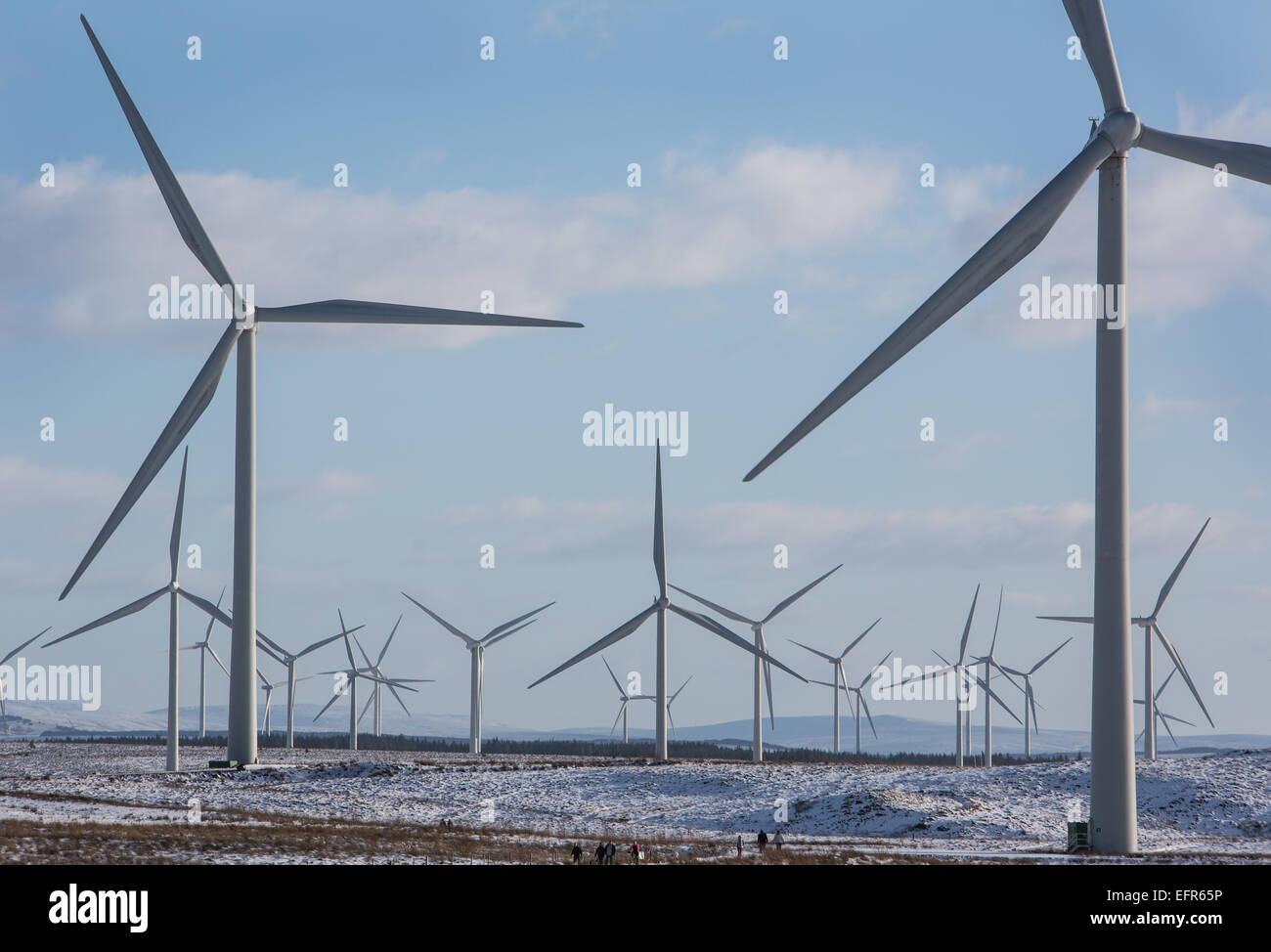 Whitelee wind farm, the UK's largest onshore wind farm, on Eaglesham ...