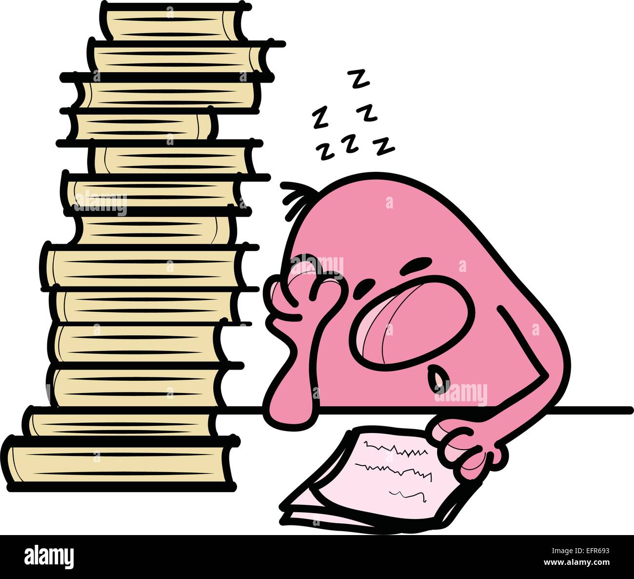 College student sleeping classroom Stock Vector Images - Alamy