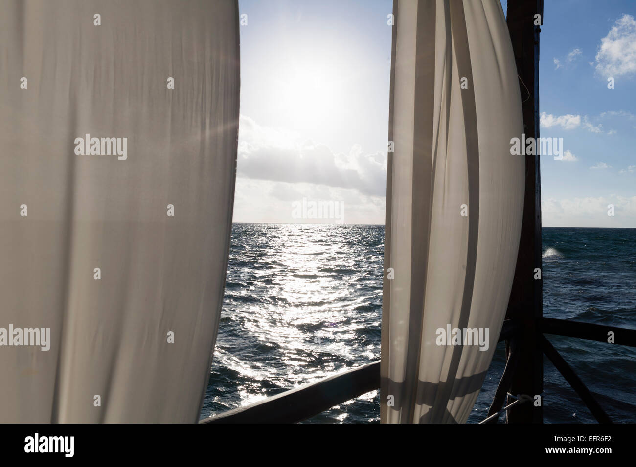 Sea view from hotel balcony, Cancun, Yucatan, Mexico Stock Photo - Alamy