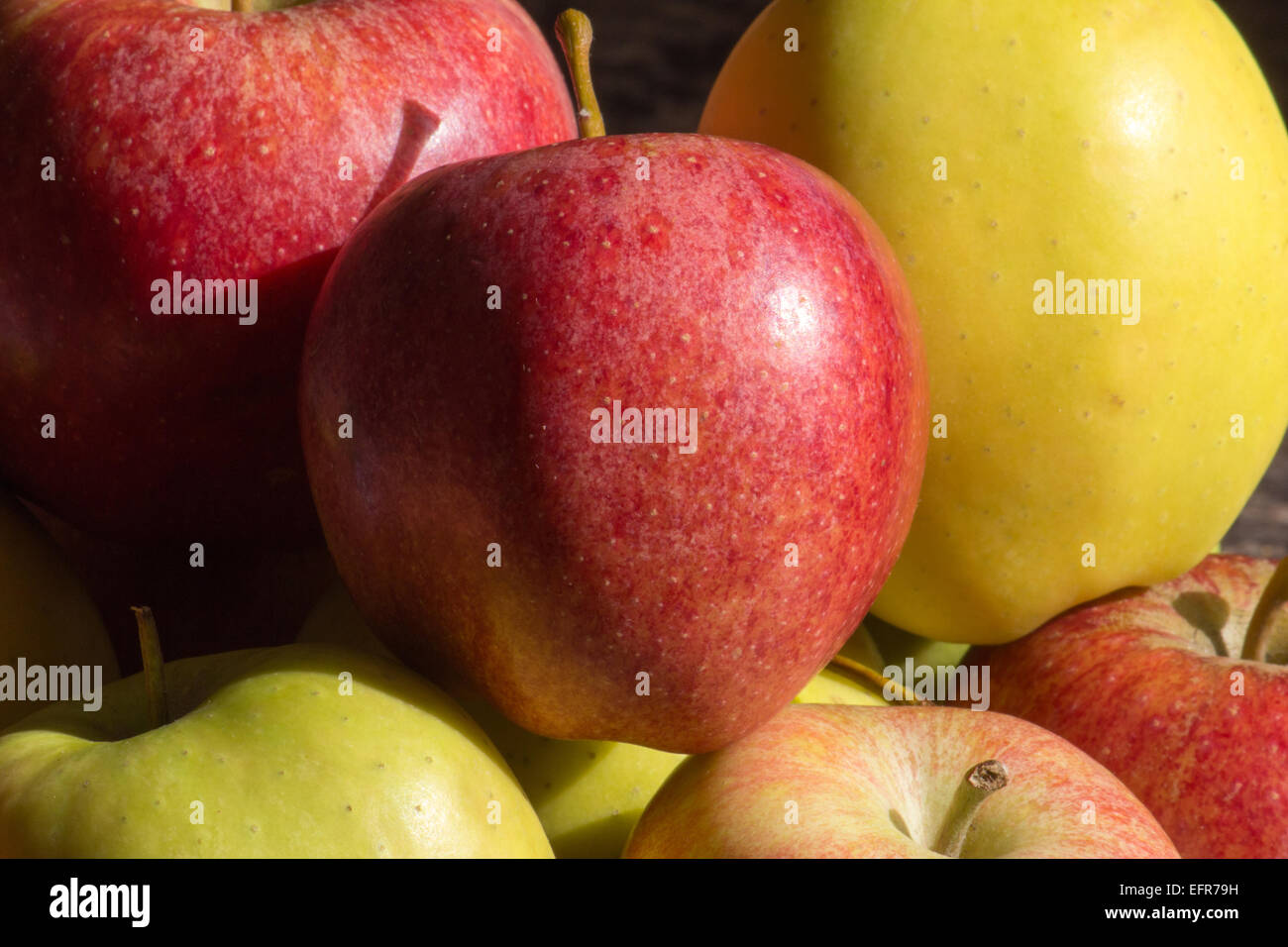Shot of mixed, red & green apples Stock Photo - Alamy