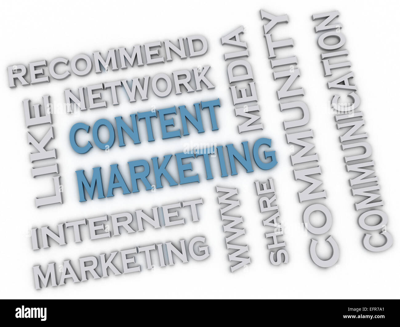 3d image Content marketing issues concept word cloud background Stock ...