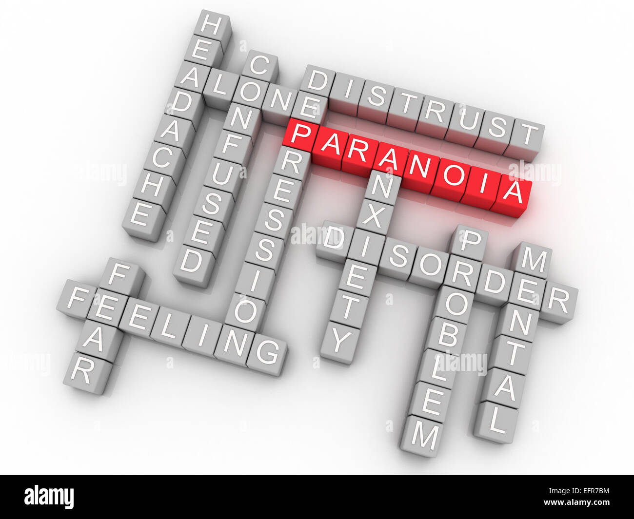 3d image Paranoia issues concept word cloud background Stock Photo - Alamy