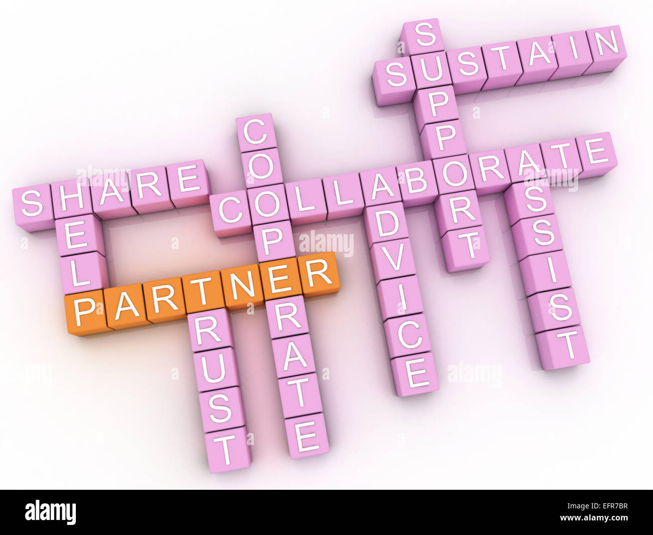 3d image Partner issues concept word cloud background Stock Photo - Alamy