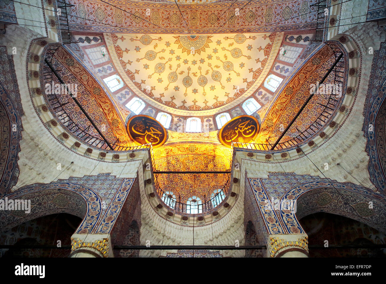 Interior of New Mosque or Yeni Cami (1665), Istanbul, Turkey Stock ...