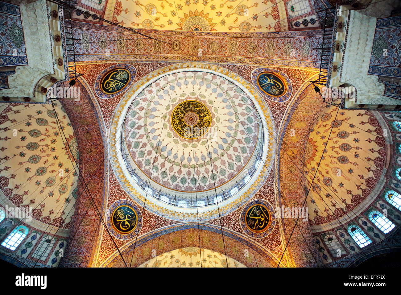 Interior of New Mosque or Yeni Cami (1665), Istanbul, Turkey Stock ...