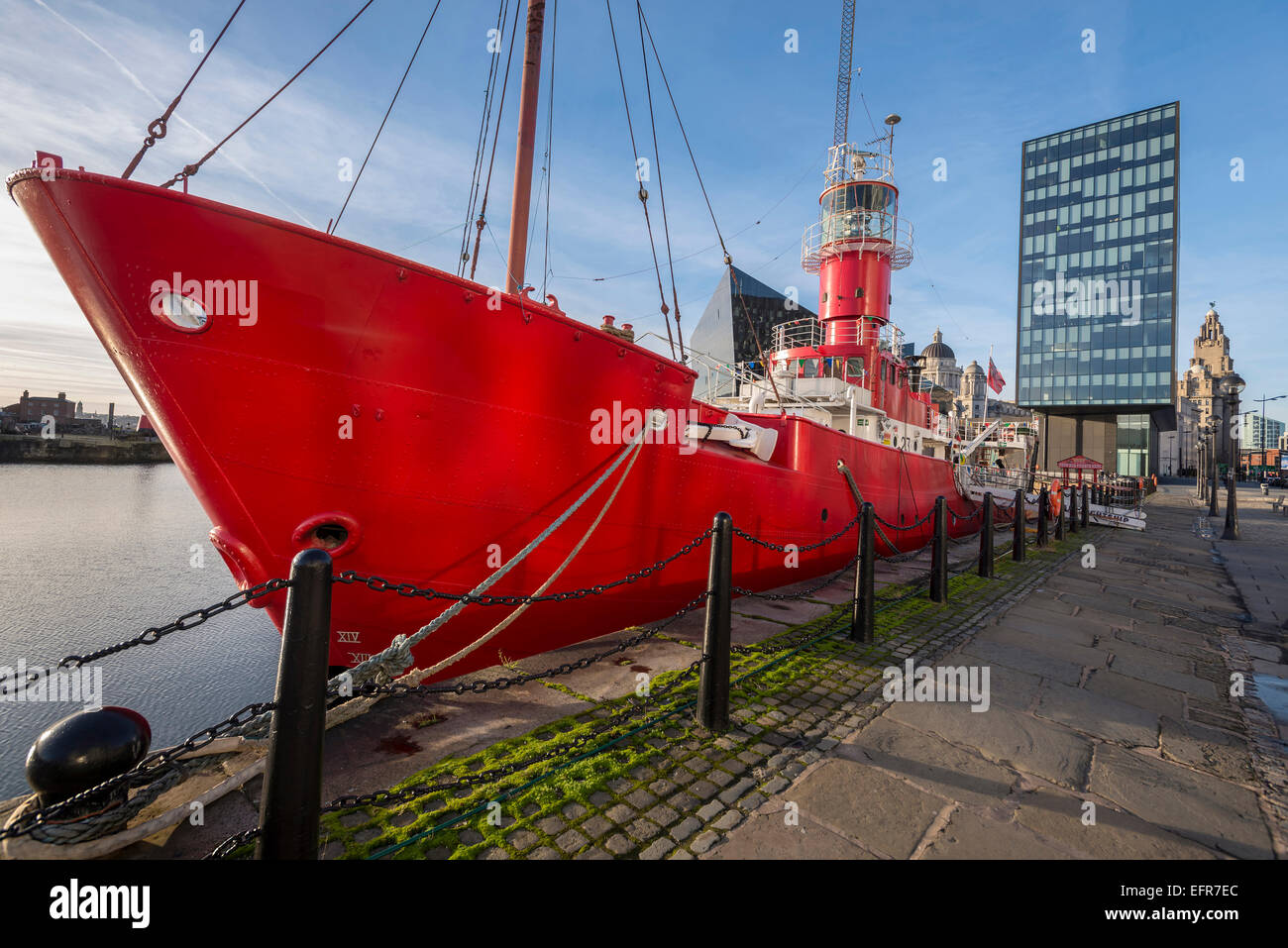 The Planet the former Mersey Bar lightship now docked in the `canning ...