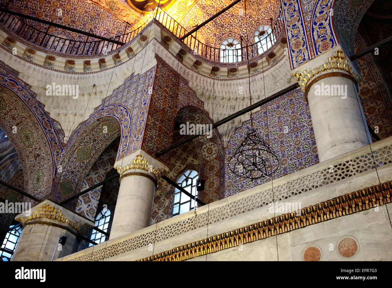 Interior of New Mosque or Yeni Cami (1665), Istanbul, Turkey Stock ...