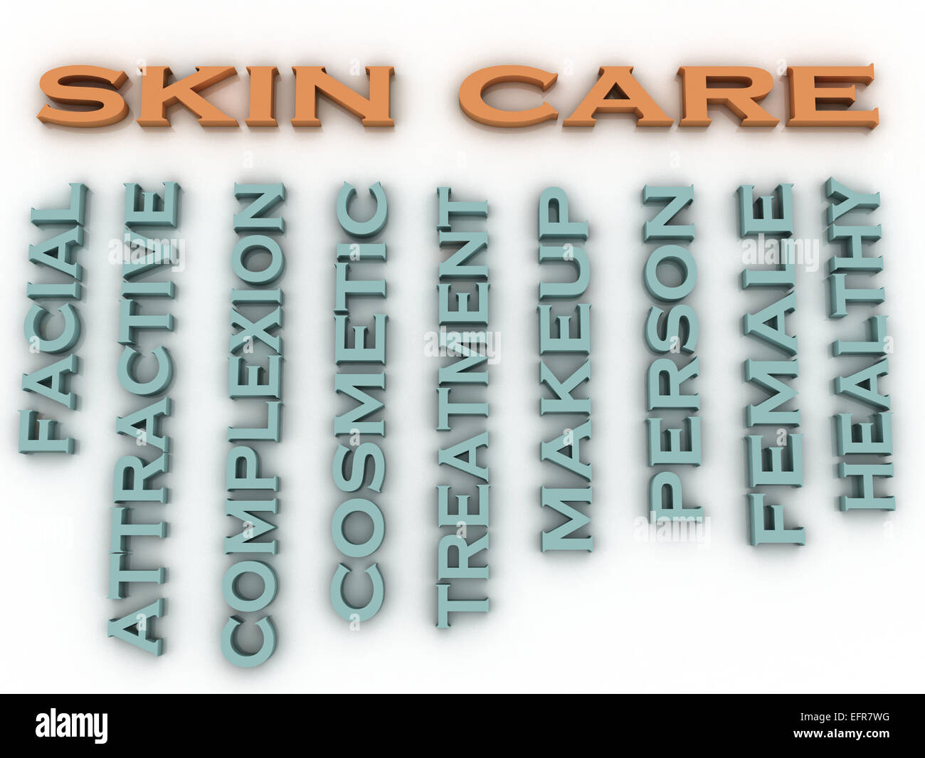 3d image Skin care issues concept word cloud background Stock Photo - Alamy