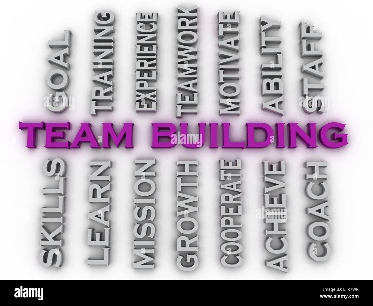 3d image team building issues concept word cloud background Stock Photo ...