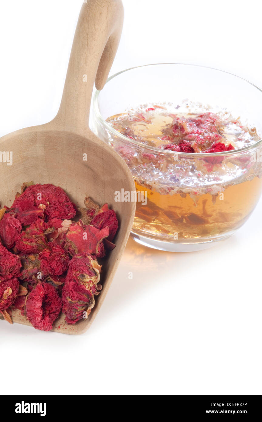 Dry Pomegranate Flowers whit Infusion Tea Stock Photo - Alamy
