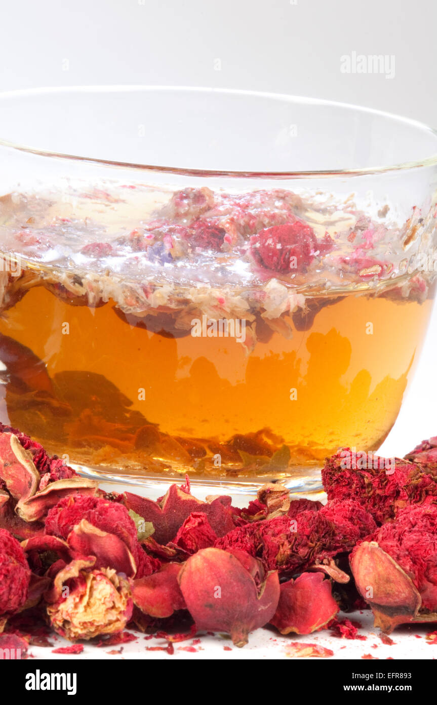 Dry Pomegranate Flowers whit Infusion Tea Stock Photo - Alamy