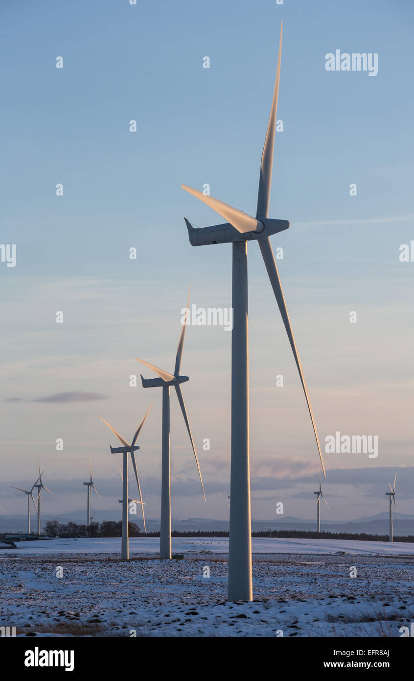 Whitelee wind farm, the UK's largest onshore wind farm, on Eaglesham ...