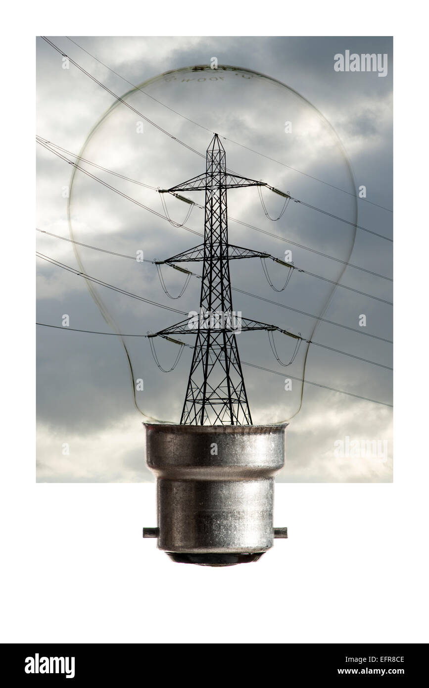 High voltage power lines electricity Cut Out Stock Images & Pictures ...