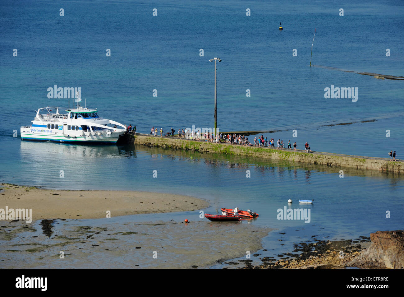Pointe de l' Arcouest pier for ile de Brehat, Cotes-d'Armor, Bretagne ...