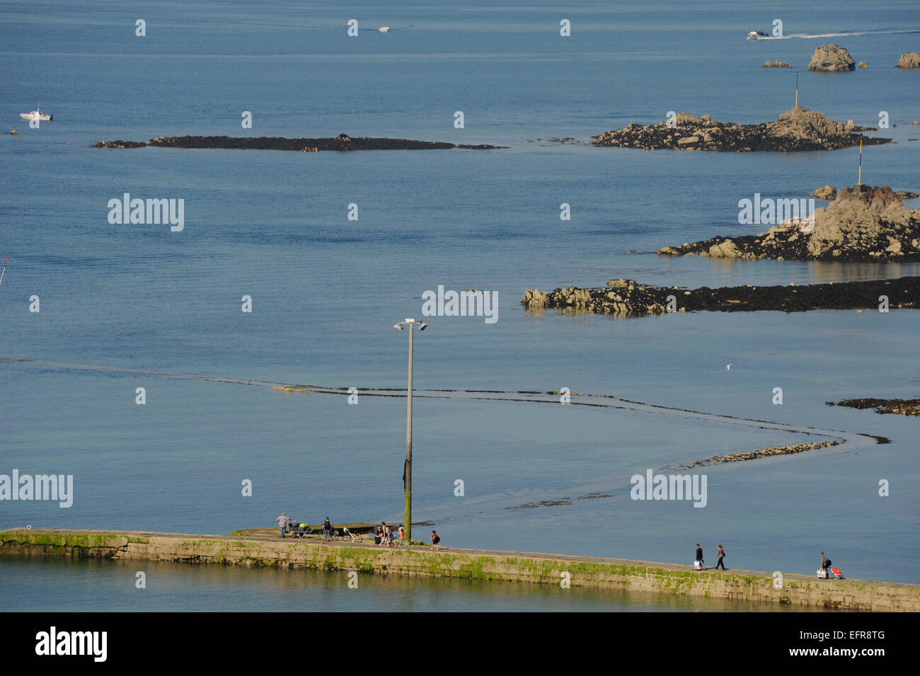 Pointe de l' Arcouest pier for ile de Brehat, Cotes-d'Armor, Bretagne ...