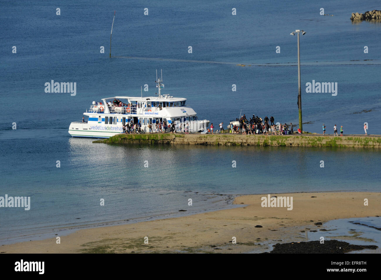 Pointe de l' Arcouest pier for ile de Brehat, Cotes-d'Armor, Bretagne ...