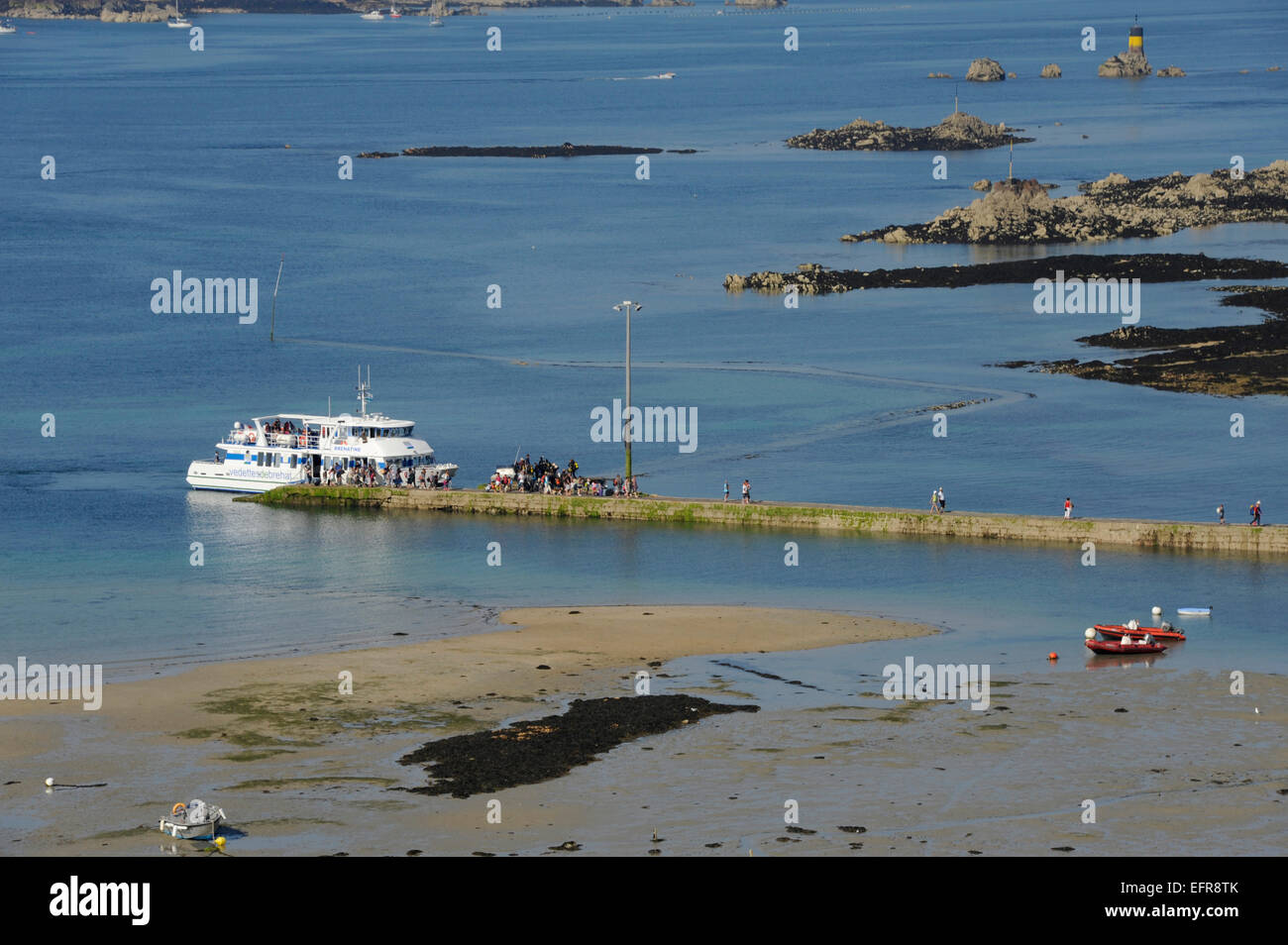 Pointe de l' Arcouest pier for ile de Brehat, Cotes-d'Armor, Bretagne ...