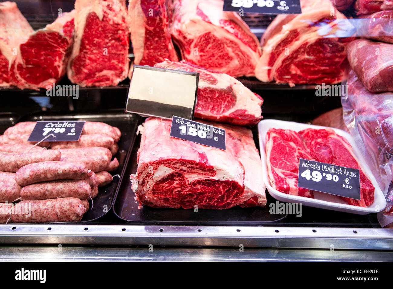 Wagyu meat at a butcher Stock Photo - Alamy