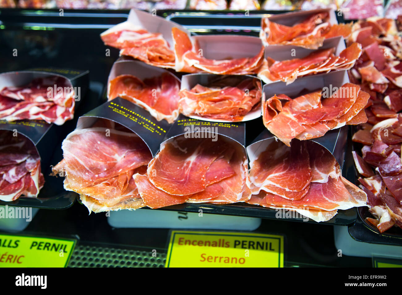 Iberian Ham to take in paper bags Stock Photo - Alamy