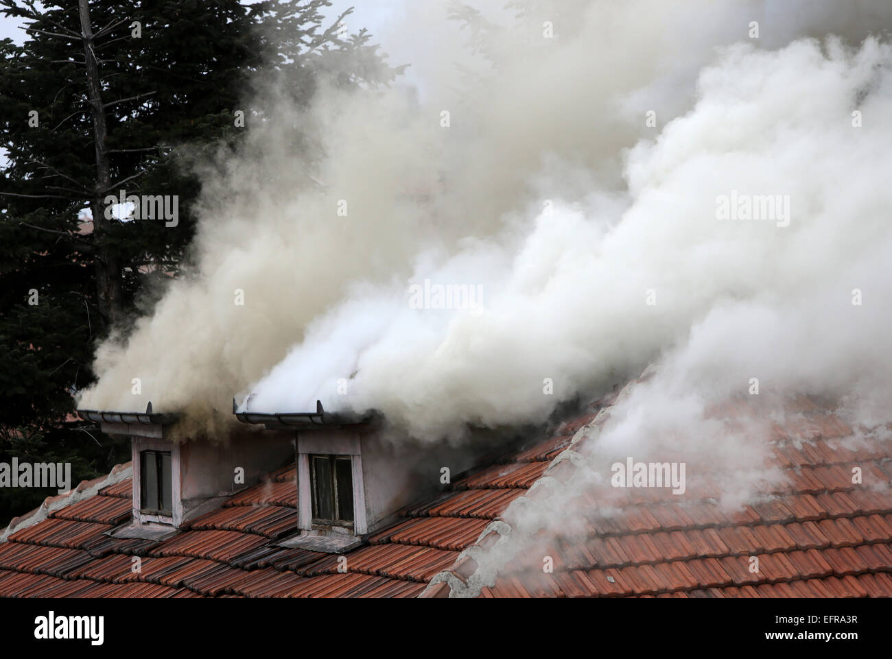 Firefighter roof hi-res stock photography and images - Alamy