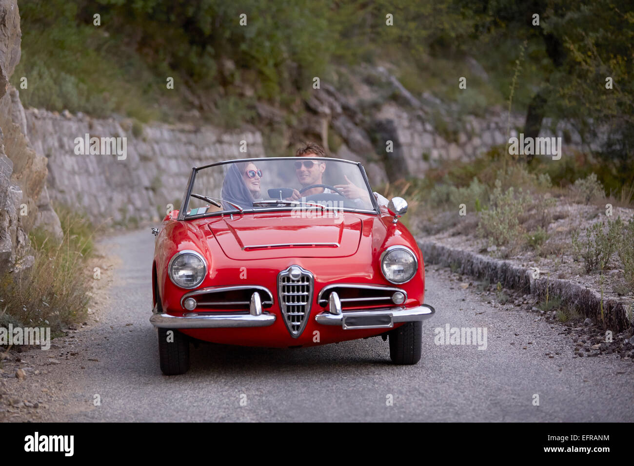 Driving a classic car in the South of France Stock Photo - Alamy