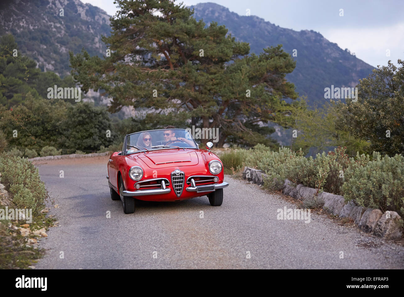 Driving a classic car in the South of France Stock Photo - Alamy