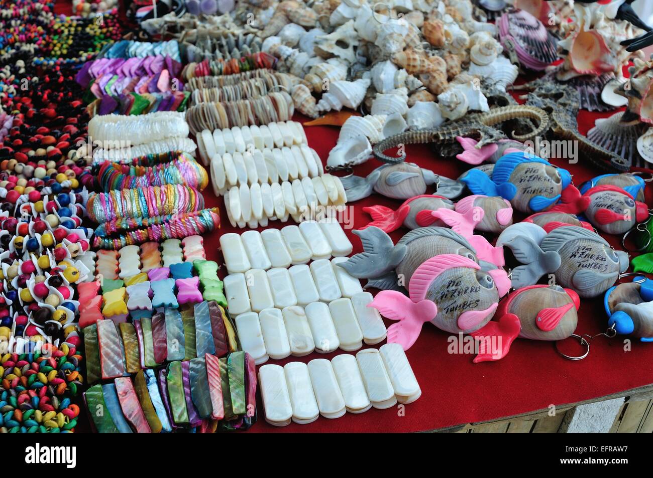 Keychains - Craft stalls- Dock in PUERTO PIZARRO. Department of Tumbes ...
