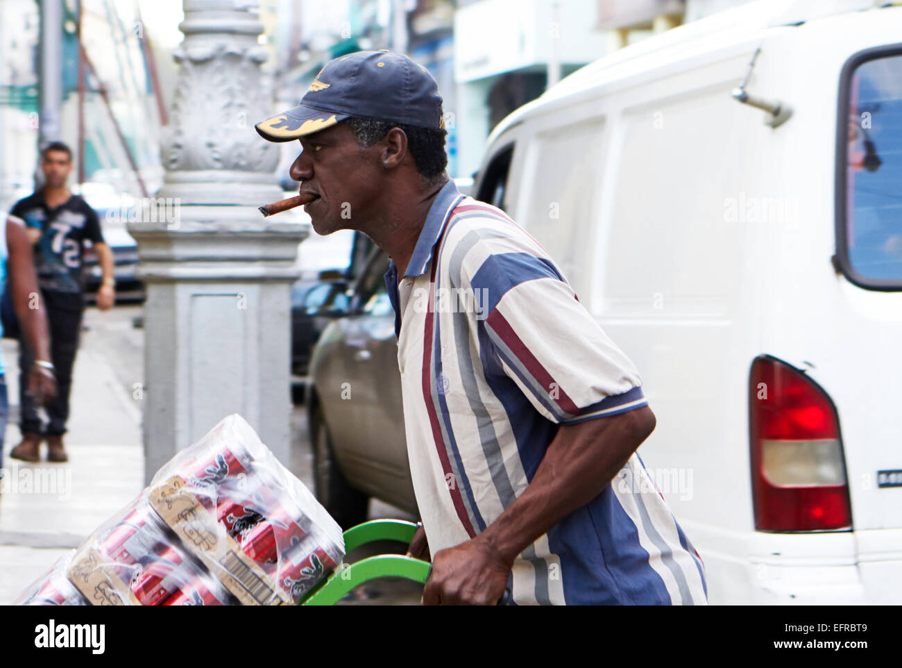 Man working, Cuba Stock Photo - Alamy